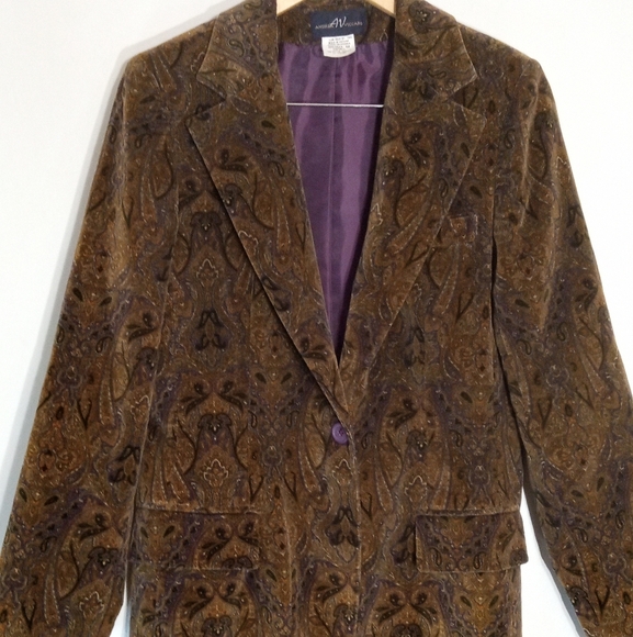 Andrea Viccaro | Jackets & Coats | Andrea Vicaro Vintage Velvet Paisley ...